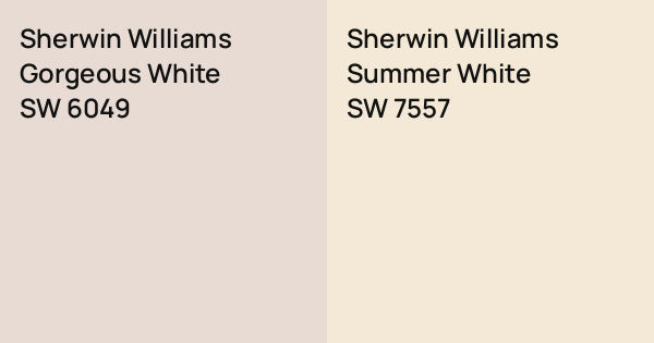 Sherwin Williams Gorgeous White vs. Sherwin Williams Summer White ...