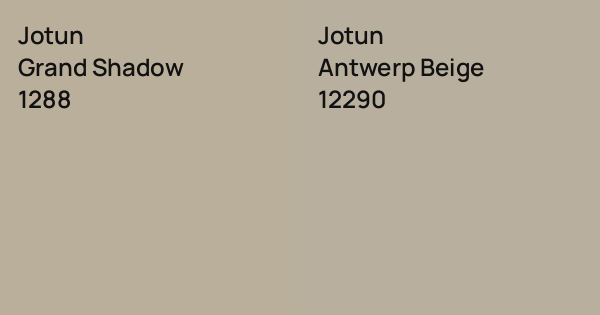 Jotun Grand Shadow vs. Jotun Antwerp Beige comparison