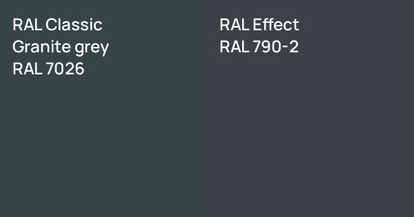 RAL Classic Granite grey vs. RAL Effect RAL 790-2 comparison