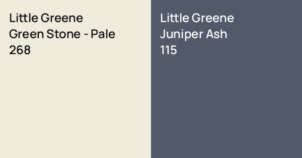 Little Greene Green Stone - Pale vs. Little Greene Juniper Ash comparison