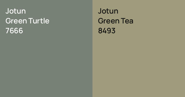Jotun Green Turtle vs. Jotun Green Tea comparison