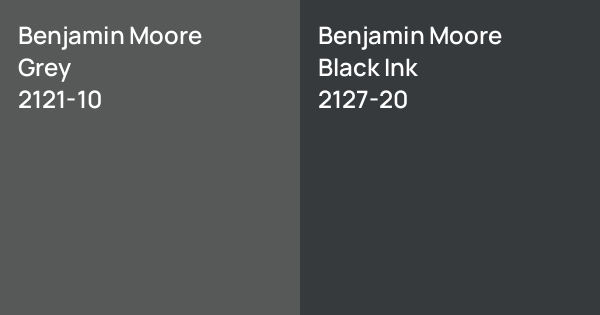 Benjamin Moore Grey vs. Benjamin Moore Black Ink comparison