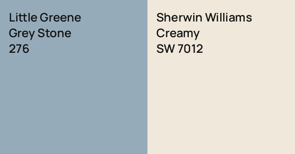 Little Greene Grey Stone vs. Sherwin Williams Creamy comparison