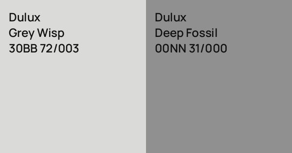 Dulux Grey Wisp vs. Dulux Deep Fossil comparison