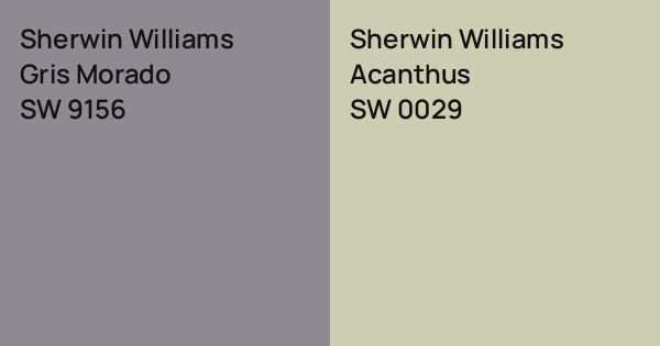 Sherwin Williams Gris Morado vs. Sherwin Williams Acanthus comparison