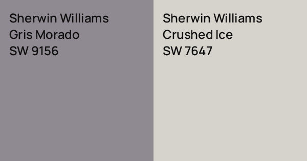 Sherwin Williams Gris Morado vs. Sherwin Williams Crushed Ice comparison