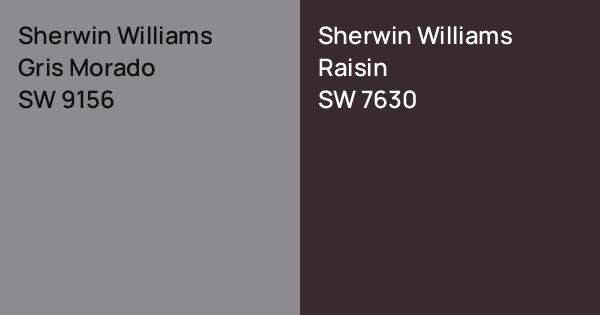Sherwin Williams Gris Morado vs. Sherwin Williams Raisin comparison