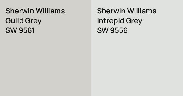 Sherwin Williams Guild Grey vs. Sherwin Williams Intrepid Grey comparison
