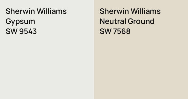 Sherwin Williams Gypsum vs. Sherwin Williams Neutral Ground comparison
