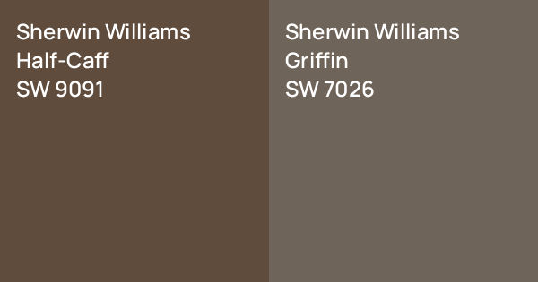 Sherwin Williams Half-Caff vs. Sherwin Williams Griffin comparison
