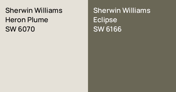Sherwin Williams Heron Plume vs. Sherwin Williams Eclipse comparison