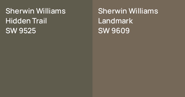 Sherwin Williams Hidden Trail vs. Sherwin Williams Landmark comparison