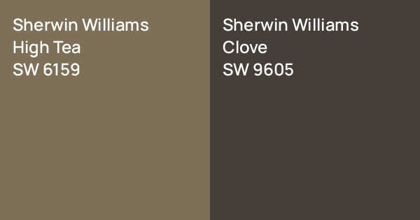 Sherwin Williams High Tea vs. Sherwin Williams Clove comparison