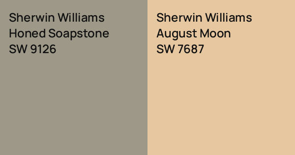Sherwin Williams Honed Soapstone vs. Sherwin Williams August Moon ...