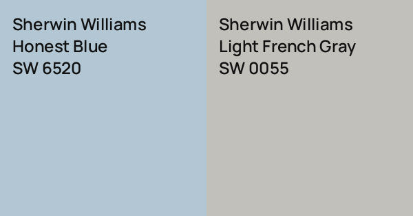 Sherwin Williams Honest Blue vs. Sherwin Williams Light French Gray ...