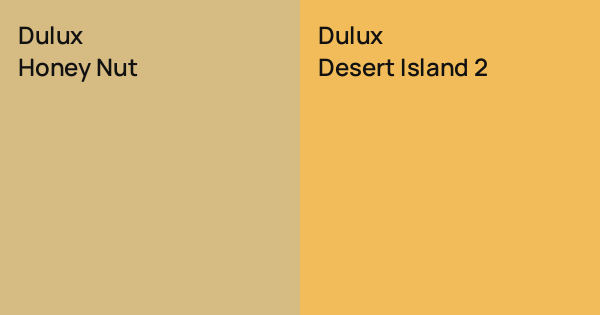Dulux Honey Nut vs. Dulux Desert Island 2 comparison