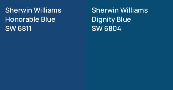 Sherwin Williams Honorable Blue vs. Sherwin Williams Dignity Blue ...