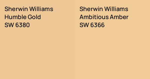 Sherwin Williams Humble Gold vs. Sherwin Williams Ambitious Amber ...
