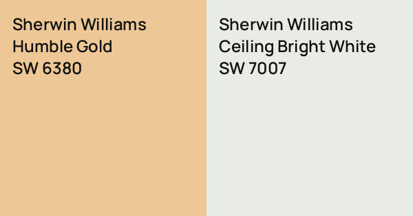 Sherwin Williams Humble Gold vs. Sherwin Williams Ceiling Bright White ...