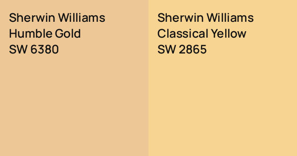 Sherwin Williams Humble Gold vs. Sherwin Williams Classical Yellow ...