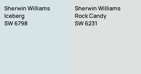 Sherwin Williams Iceberg vs. Sherwin Williams Rock Candy comparison