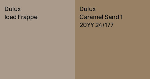 Dulux Iced Frappe vs. Dulux Caramel Sand 1 comparison