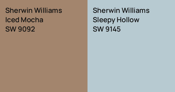 Sherwin Williams Iced Mocha vs. Sherwin Williams Sleepy Hollow comparison