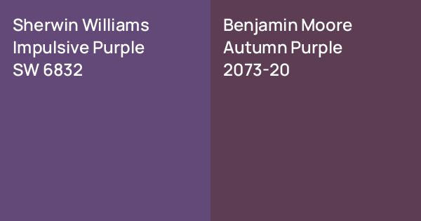 Sherwin Williams Impulsive Purple vs. Benjamin Moore Autumn Purple ...