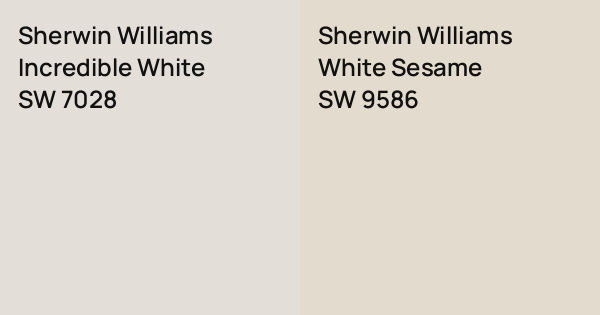Sherwin Williams Incredible White vs. Sherwin Williams White Sesame ...