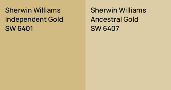 Sherwin Williams Independent Gold vs. Sherwin Williams Ancestral Gold ...