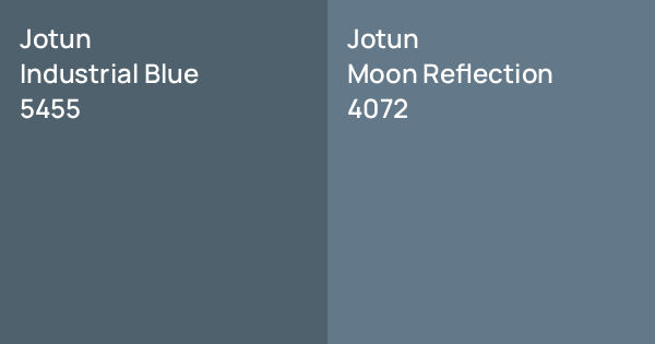 Jotun Industrial Blue vs. Jotun Moon Reflection comparison