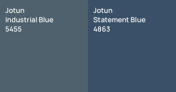 Jotun Industrial Blue vs. Jotun Statement Blue comparison