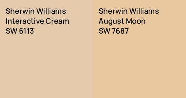 Sherwin Williams Interactive Cream vs. Sherwin Williams August Moon ...