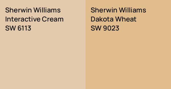 Sherwin Williams Interactive Cream vs. Sherwin Williams Dakota Wheat ...