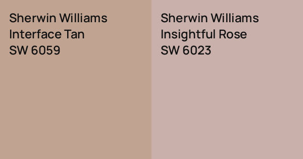 Sherwin Williams Interface Tan vs. Sherwin Williams Insightful Rose ...