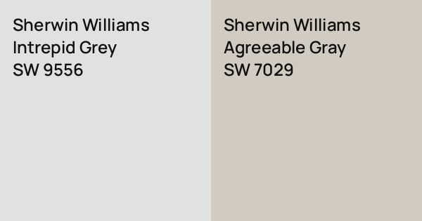 Sherwin Williams Intrepid Grey vs. Sherwin Williams Agreeable Gray ...