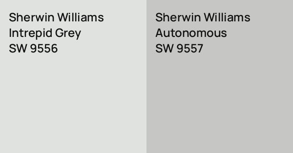 Sherwin Williams Intrepid Grey vs. Sherwin Williams Autonomous comparison