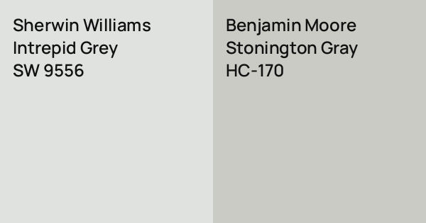 Sherwin Williams Intrepid Grey vs. Benjamin Moore Stonington Gray ...