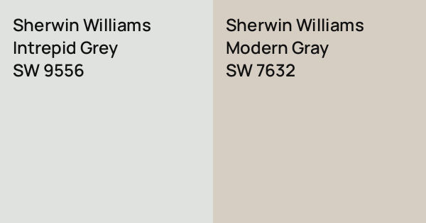 Sherwin Williams Intrepid Grey vs. Sherwin Williams Modern Gray comparison