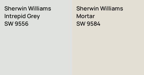 Sherwin Williams Intrepid Grey vs. Sherwin Williams Mortar comparison
