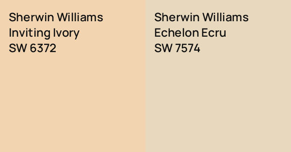 Sherwin Williams Inviting Ivory vs. Sherwin Williams Echelon Ecru ...
