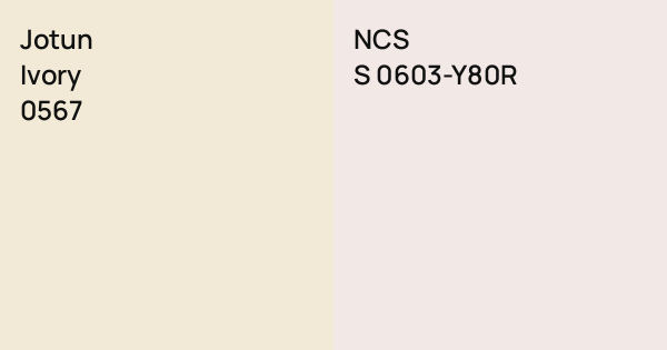 Jotun Ivory vs. NCS S 0603-Y80R comparison