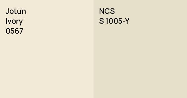 Jotun Ivory vs. NCS S 1005-Y comparison