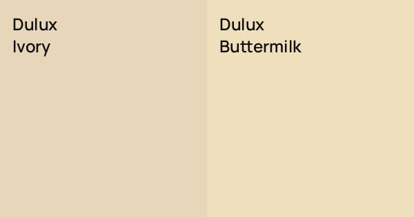 Dulux Ivory vs. Dulux Buttermilk comparison