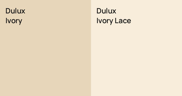Dulux Ivory vs. Dulux Ivory Lace comparison