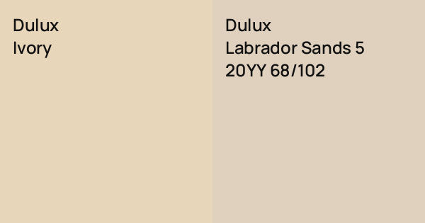 Dulux Ivory vs. Dulux Labrador Sands 5 comparison