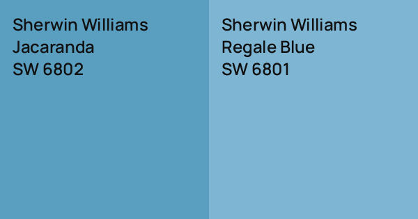 Sherwin Williams Jacaranda vs. Sherwin Williams Regale Blue comparison