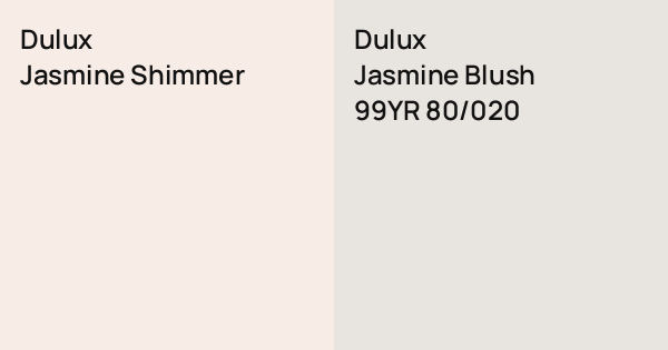 Dulux Jasmine Shimmer vs. Dulux Jasmine Blush comparison