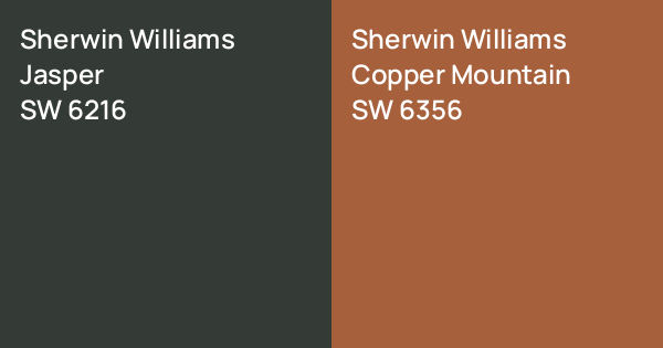 Sherwin Williams Jasper vs. Sherwin Williams Copper Mountain comparison