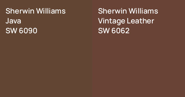 Sherwin Williams Java vs. Sherwin Williams Vintage Leather comparison